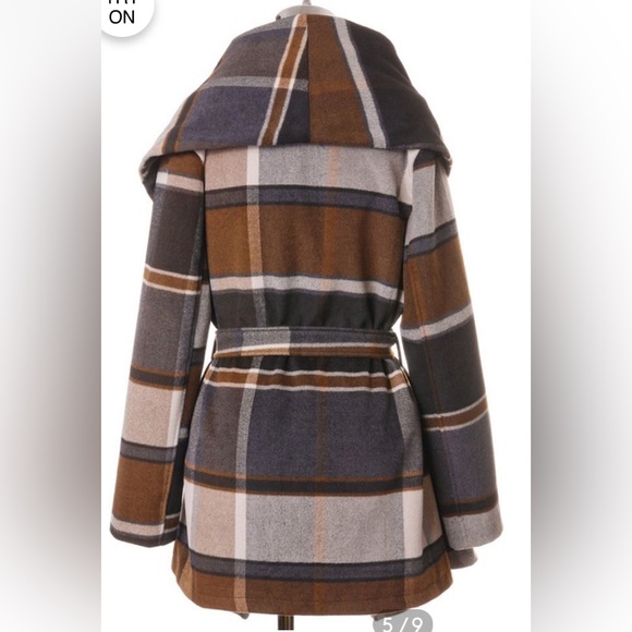 Chicwish | Jackets & Coats | Nwt Chicwish Prarie Check Rabato Coat Size ...